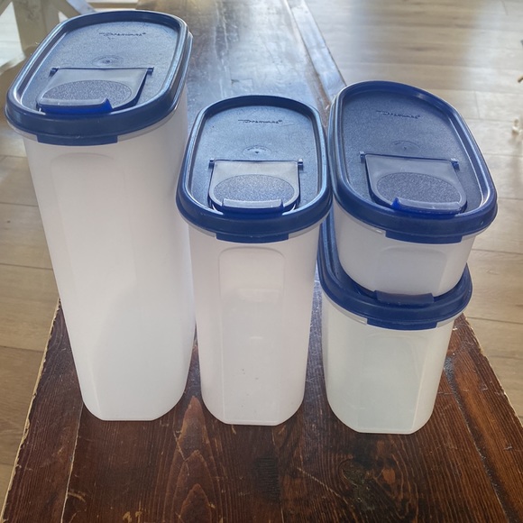 Tupperware | Kitchen | Modular Mates Oval Set Of 4 Pour Lids | Poshmark